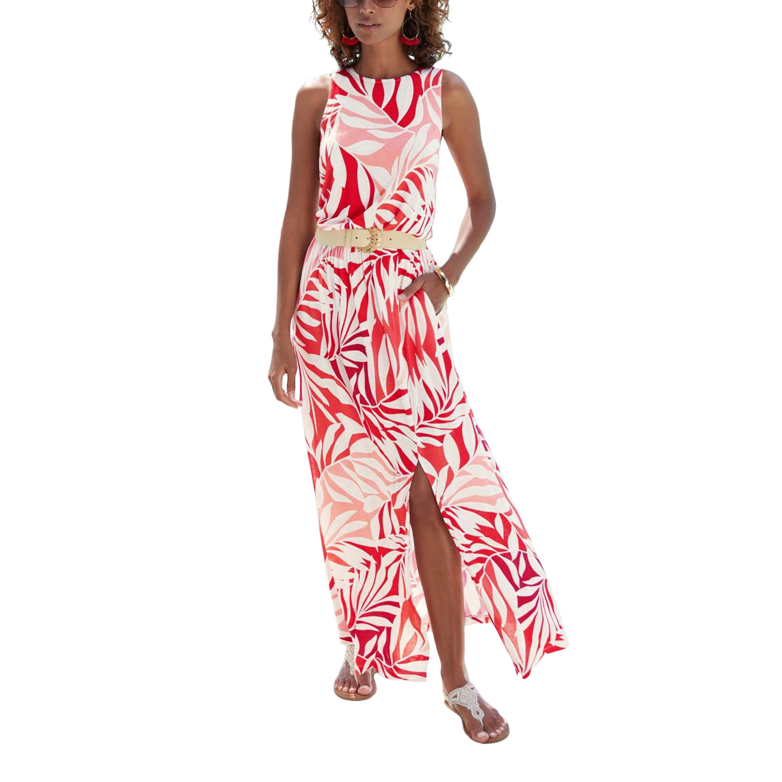 LASCANA Women's Side Slit Maxi Dress - Walmart.com