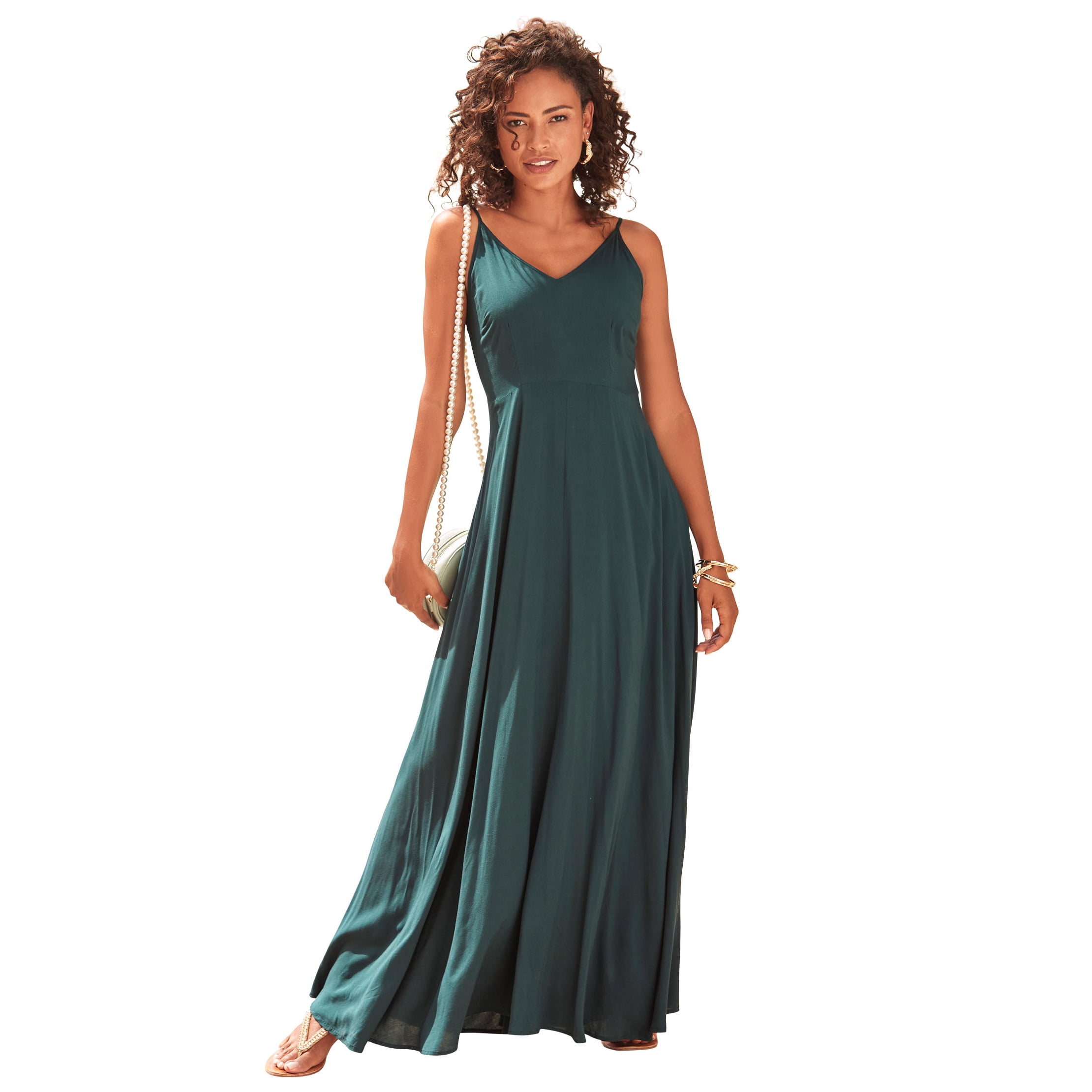 LASCANA Women's Tie Back Maxi Dress Tie - Walmart.com