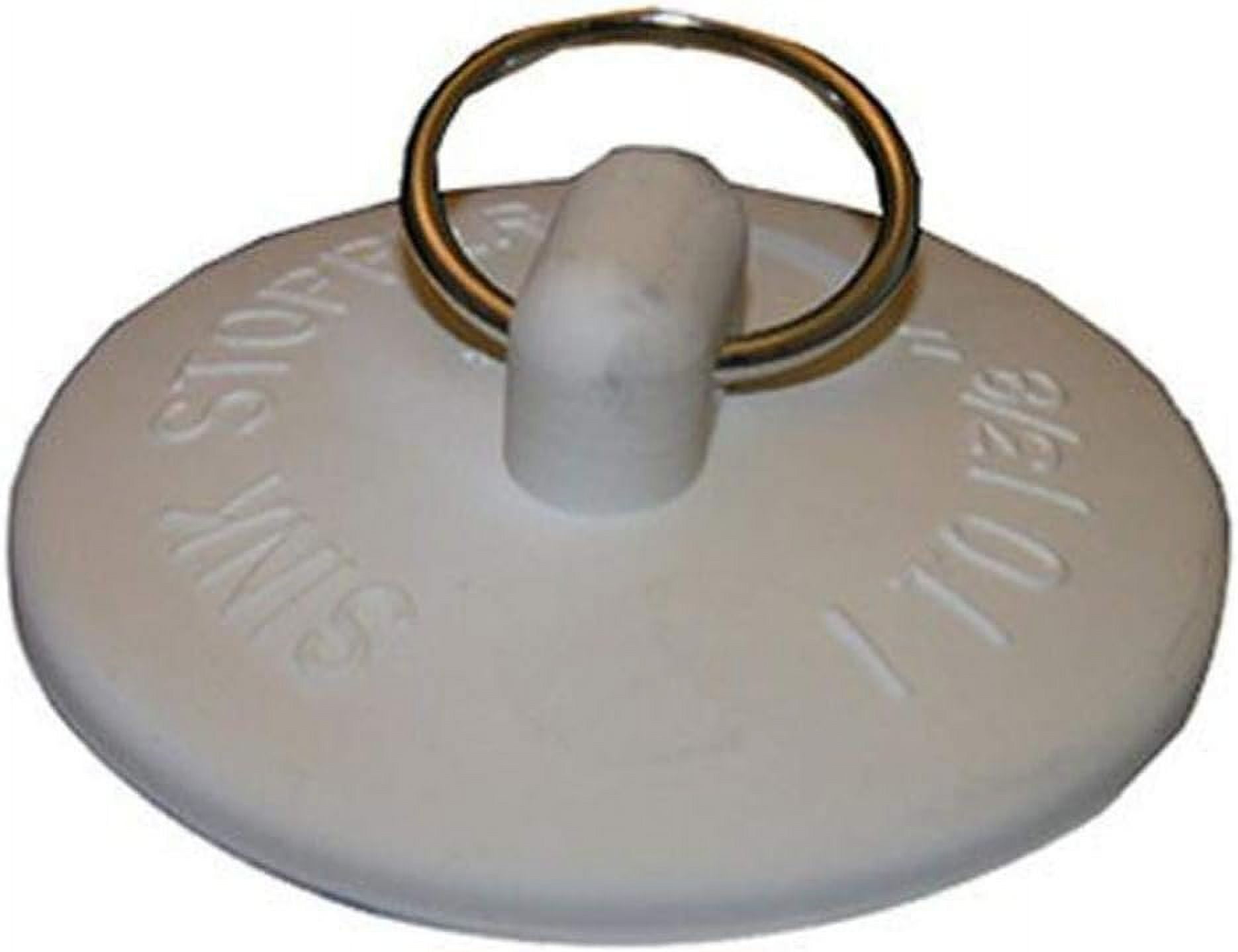 LASCO 02-3233 White Rubber Stopper for Bath Tub Drain Fits 1-1/2-Inch ...