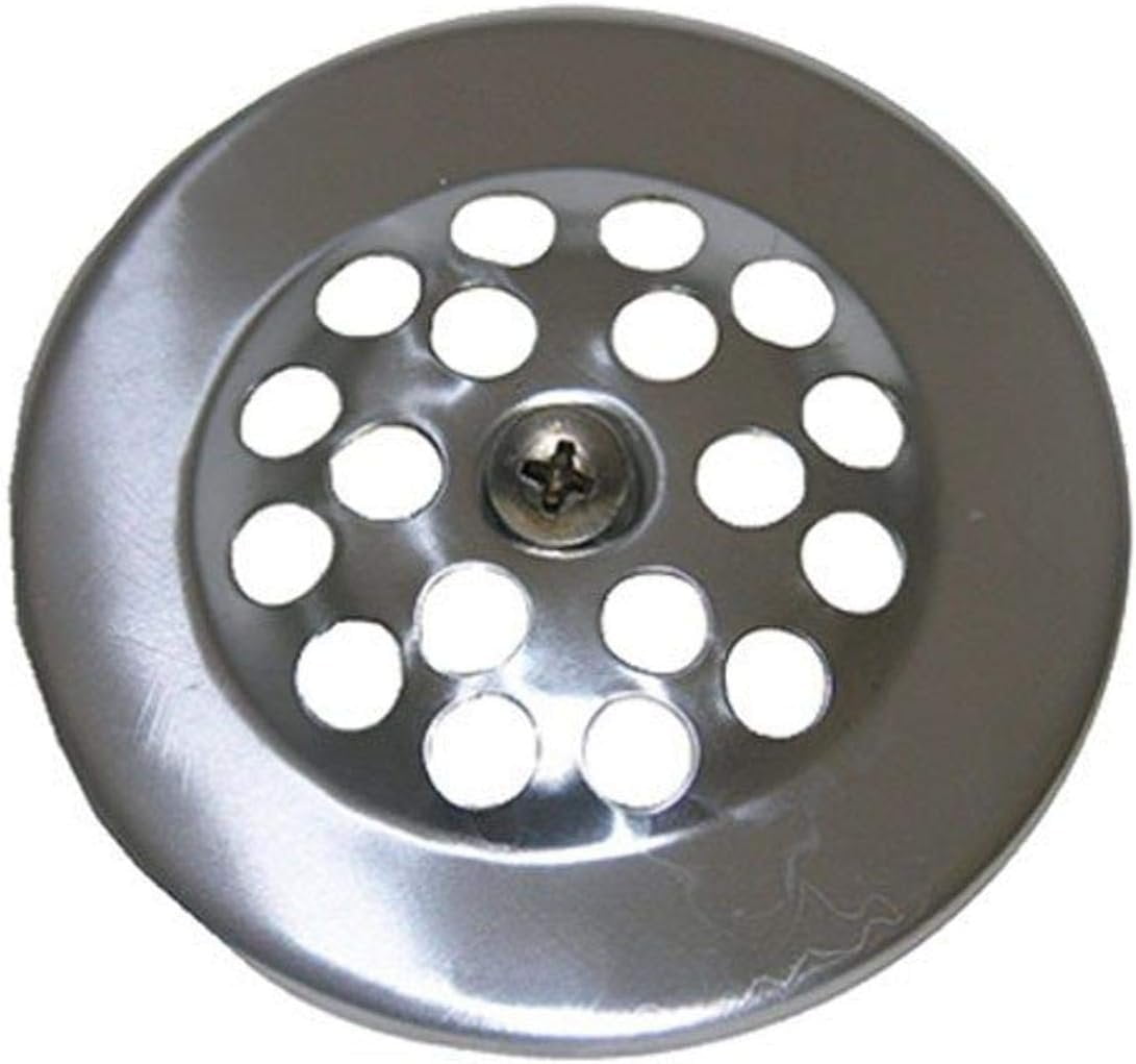 LASCO 03-1361 Bathtub Shoe Drain Cover with Screw, Chrome Plated ...