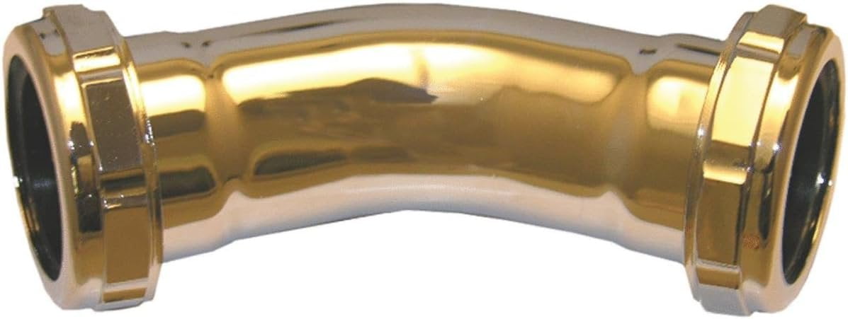 Lasco Fittings 1-1/4 In. Brass Slip Joint Elbow Chrome - 45 Degree ...