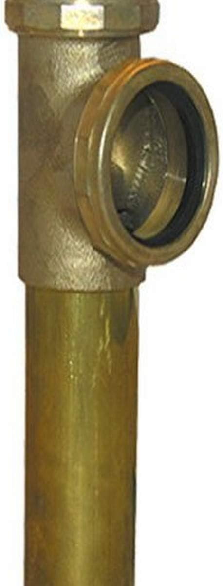 LASCO 03-4021 1-1/2-Inch Rough Brass Slip Joint End Outlet Baffle Tee ...
