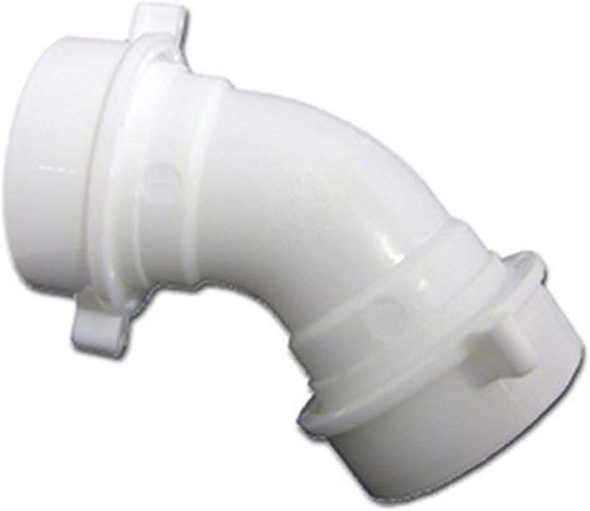 LASCO 03-4267 White Plastic Tubular 1-1/2-Inch Slip Joint 45-Degree ...