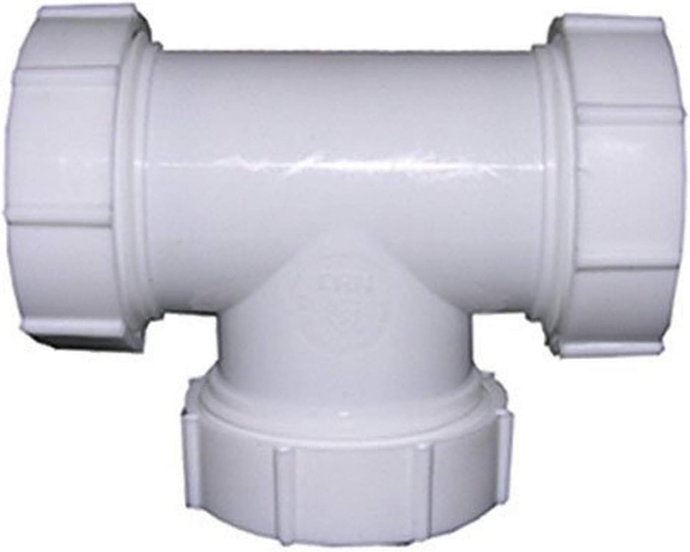 Lasco Fittings Plastic Slip Joint Tee - Easy Installation, 1-1/2" O.D ...