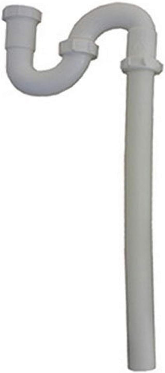 LASCO 03-4335 White Plastic Tubular 1-1/2-Inch S-Trap with Nuts and ...