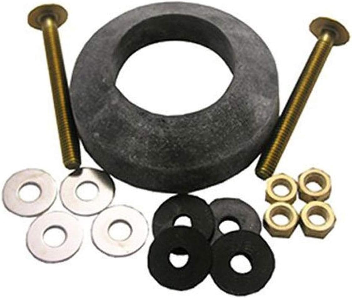 LASCO 04-3807 Toilet Tank to Bowl Bolt Kit with Brass Bolts, Rubber and ...