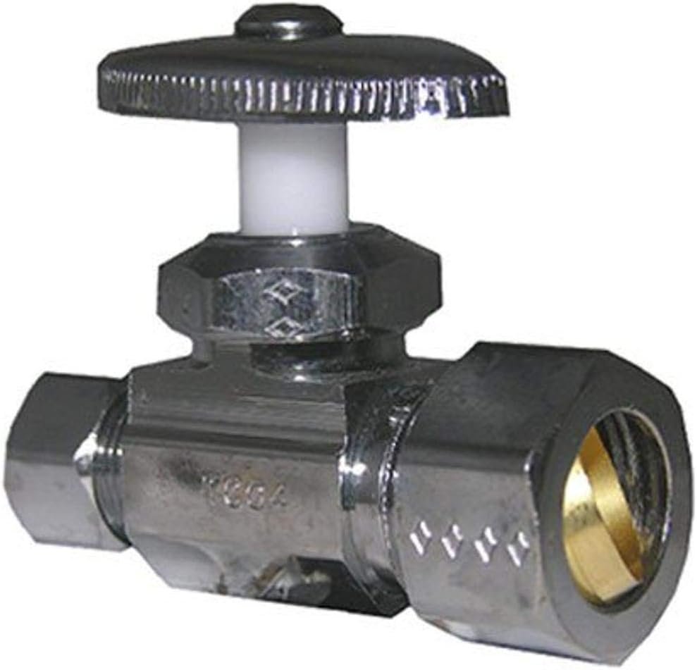 LASCO 06-7247 Straight Stop Valve, Standard Duty, 5/8-Inch Compression ...