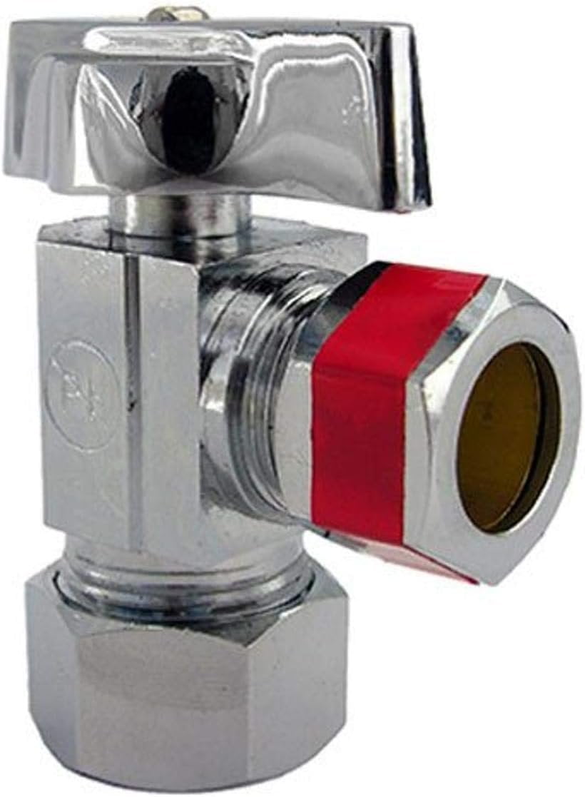 LASCO 06-9213 Angle Stop Quarter Turn Ball Valves, 5/8-Inch Compression ...