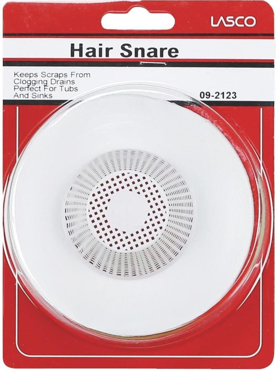 LASCO 09-2123 Hair Snare Bath Tub Strainer, White Finish - Walmart.com