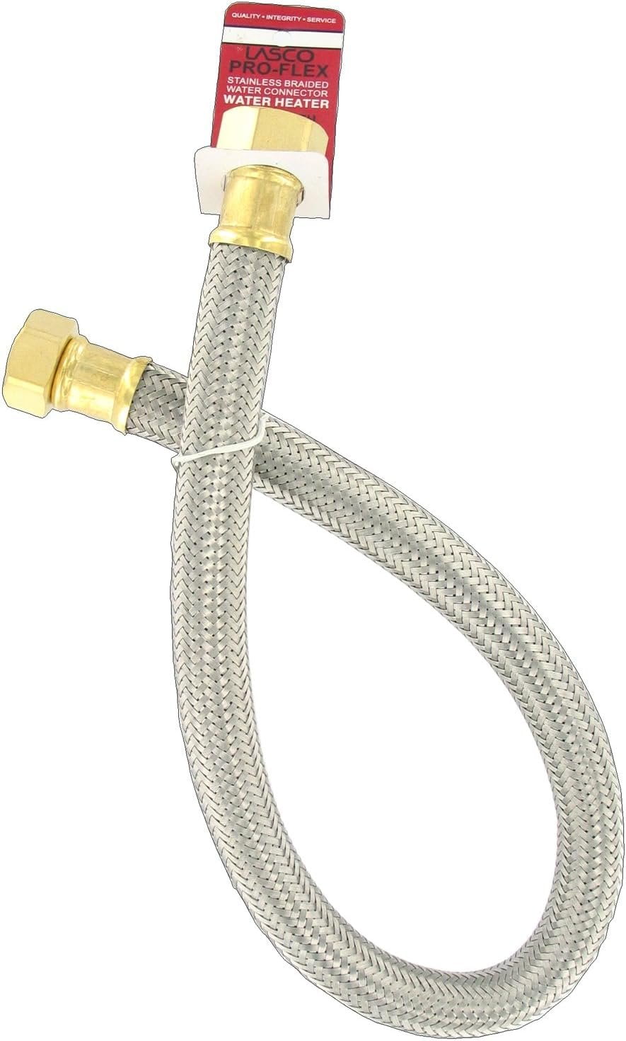 LASCO 10-1344 3/4-Inch FIP by 3/4-Inch FIP by 24-Inch Hot Water Heater Hose Connector - Walmart.com