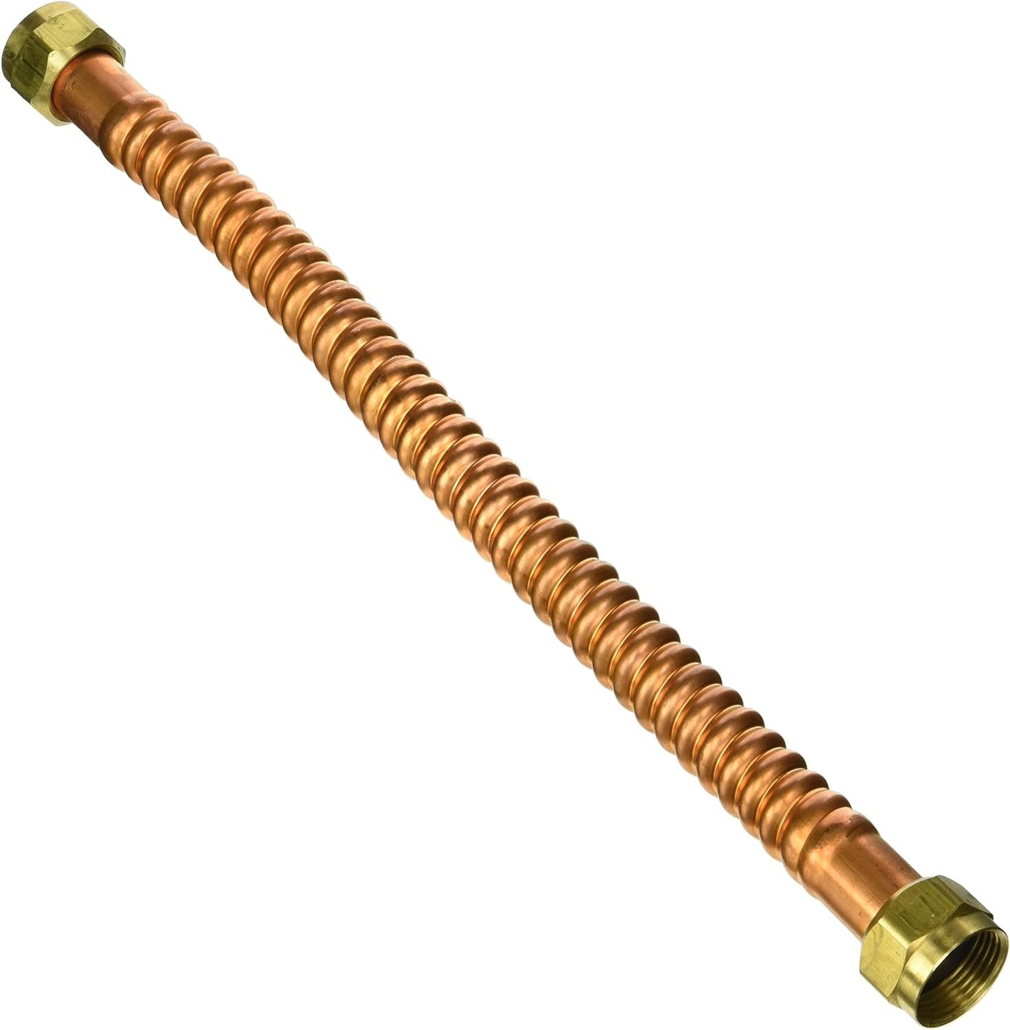 LASCO 10-1353 Water Flex, Corrugated Copper, Brass Nuts, 3/4-Inch ...