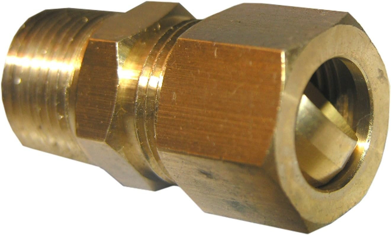 LASCO 17-6849 1/2-Inch Compression by 3/8-Inch Male Pipe Thread Brass ...