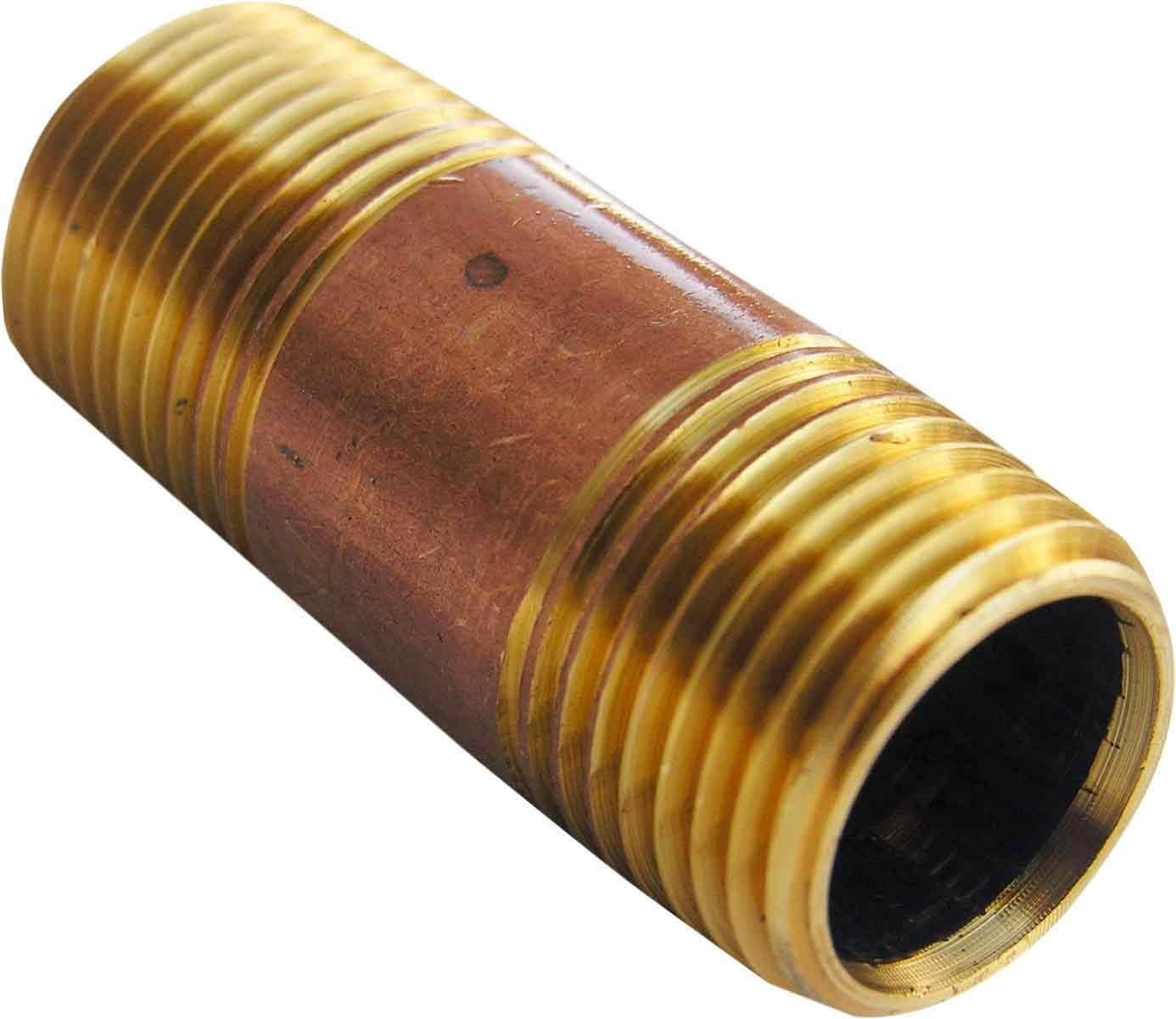 LASCO 17-9445 1/2-Inch by 2-Inch Red Brass Pipe Nipple - Walmart ...