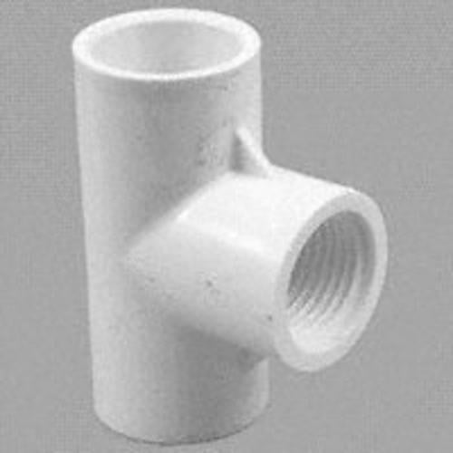 LASCO 402168BC Reducing Pipe Tee, 1-1/4 x 1 in, Slip x FIP, PVC, SCH 40 ...