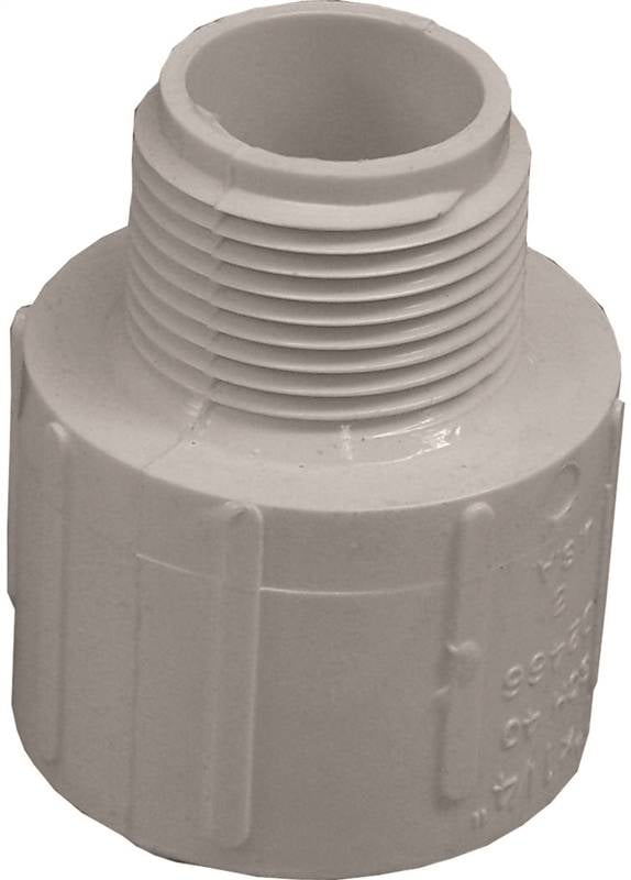 LASCO 436132BC Pipe Adapter, 1-1/4 x 1 in, Slip x MIP, PVC, SCH 40 ...