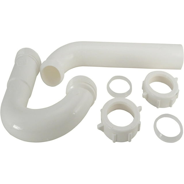 LASCO 844867 PVC P-Trap with Nuts and Washers, 1-1/2" O.D, White ...