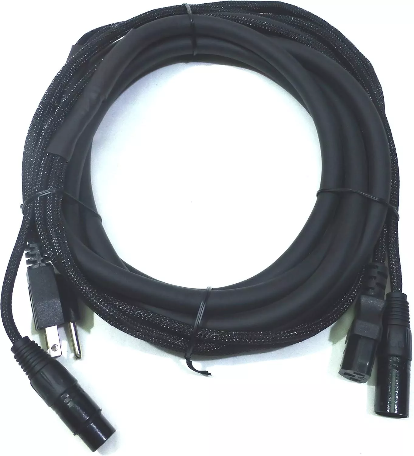 LASE 15 Ft / 4.54M Siamese Cable AC Power & XLR Cable NEUTRIK for Power ...