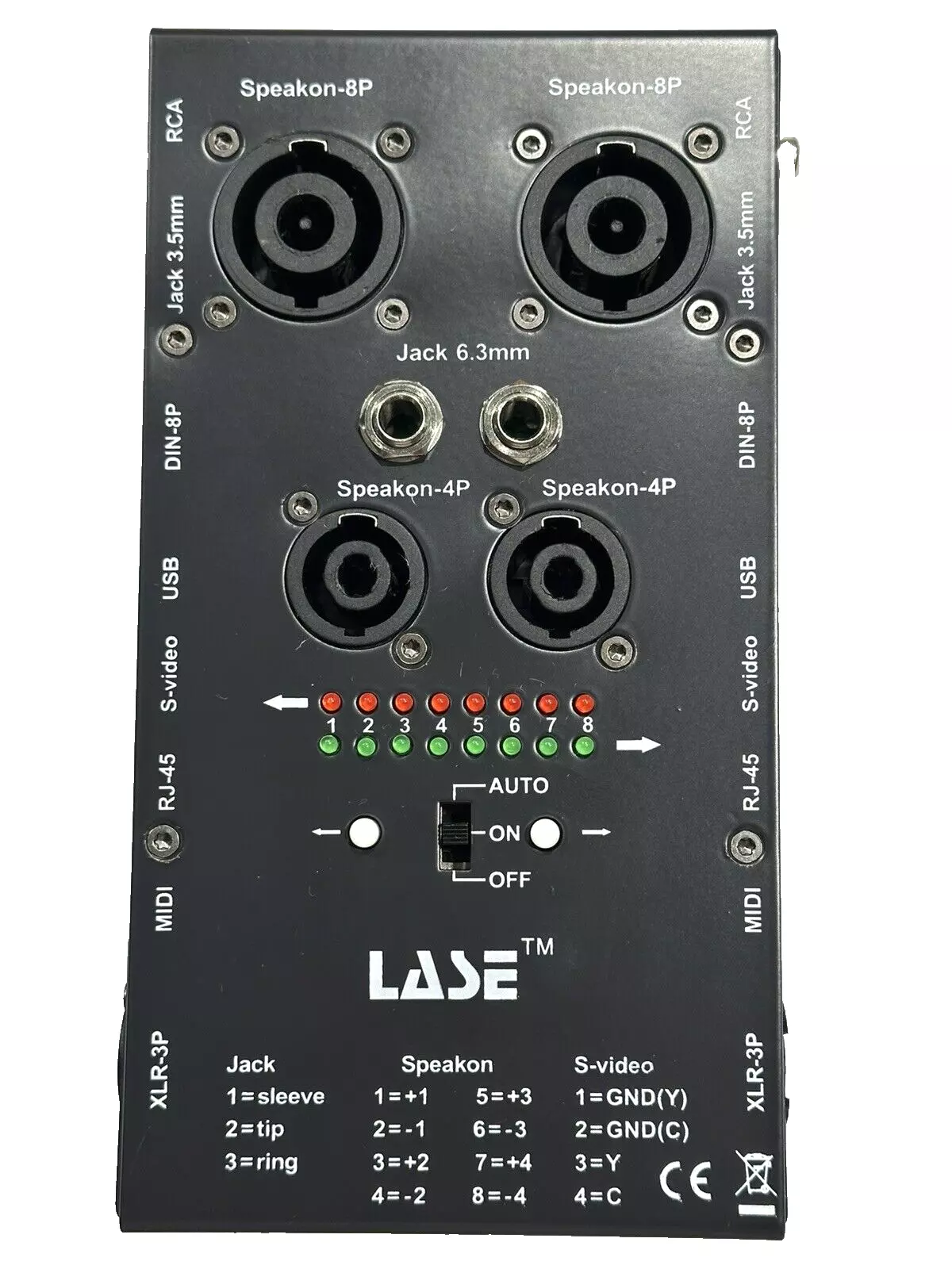 LASE Pro-Audio 11-in -1 Multi-Cable Tester Speakon USB XLR DIN-8P 1/4 ...