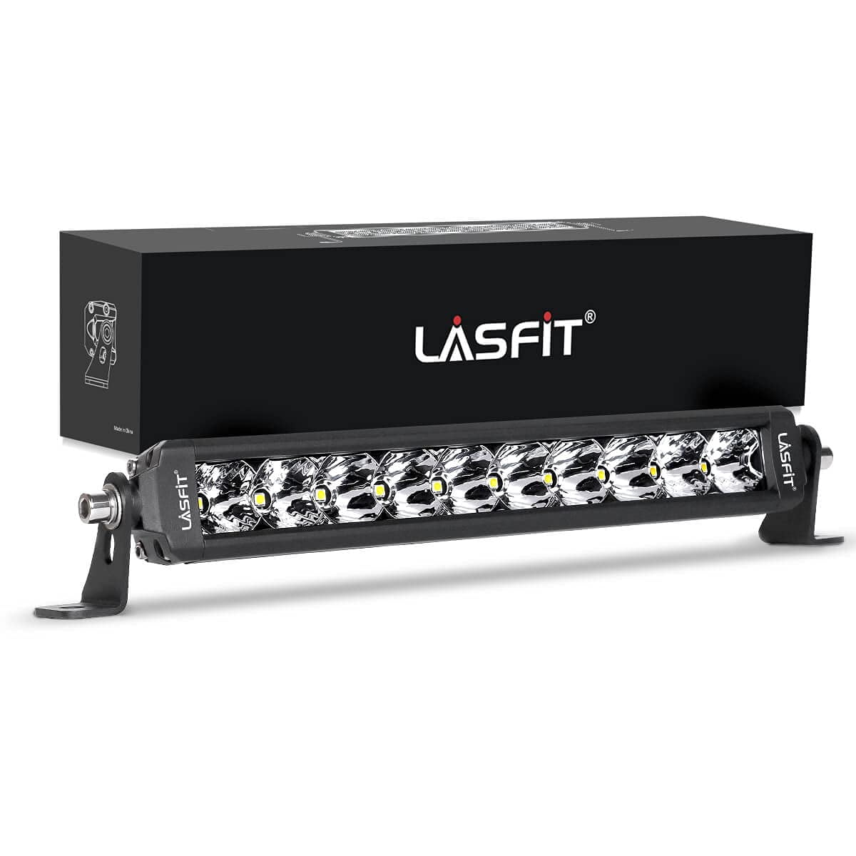 LASFIT 12 inch LED Light Bar, Screwless IP67 Waterproof Light Bar, Off ...