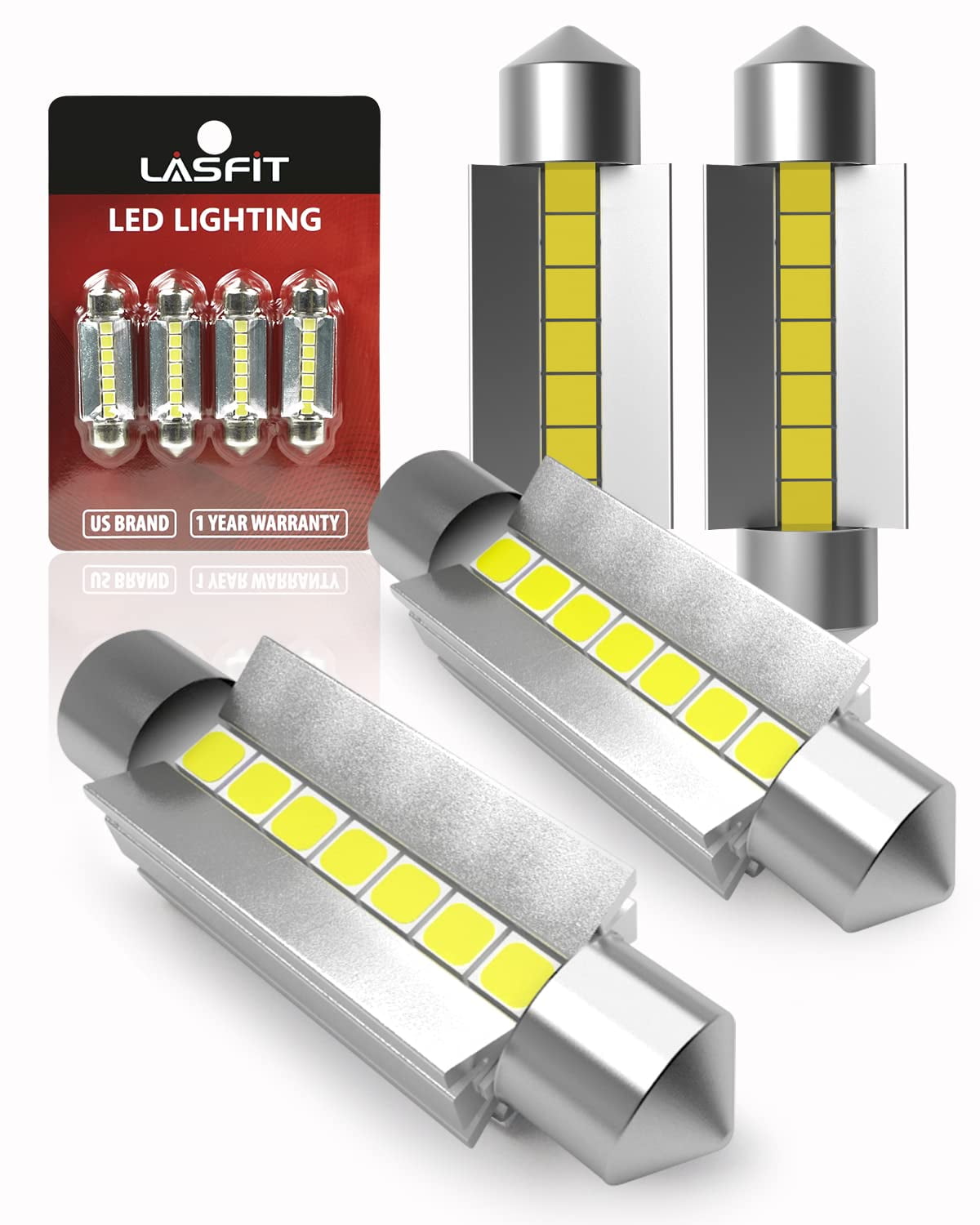 LASFIT 578 LED Bulb 42mm Festoon 211-2 212-2 214-2 560 12844 Canbus ...