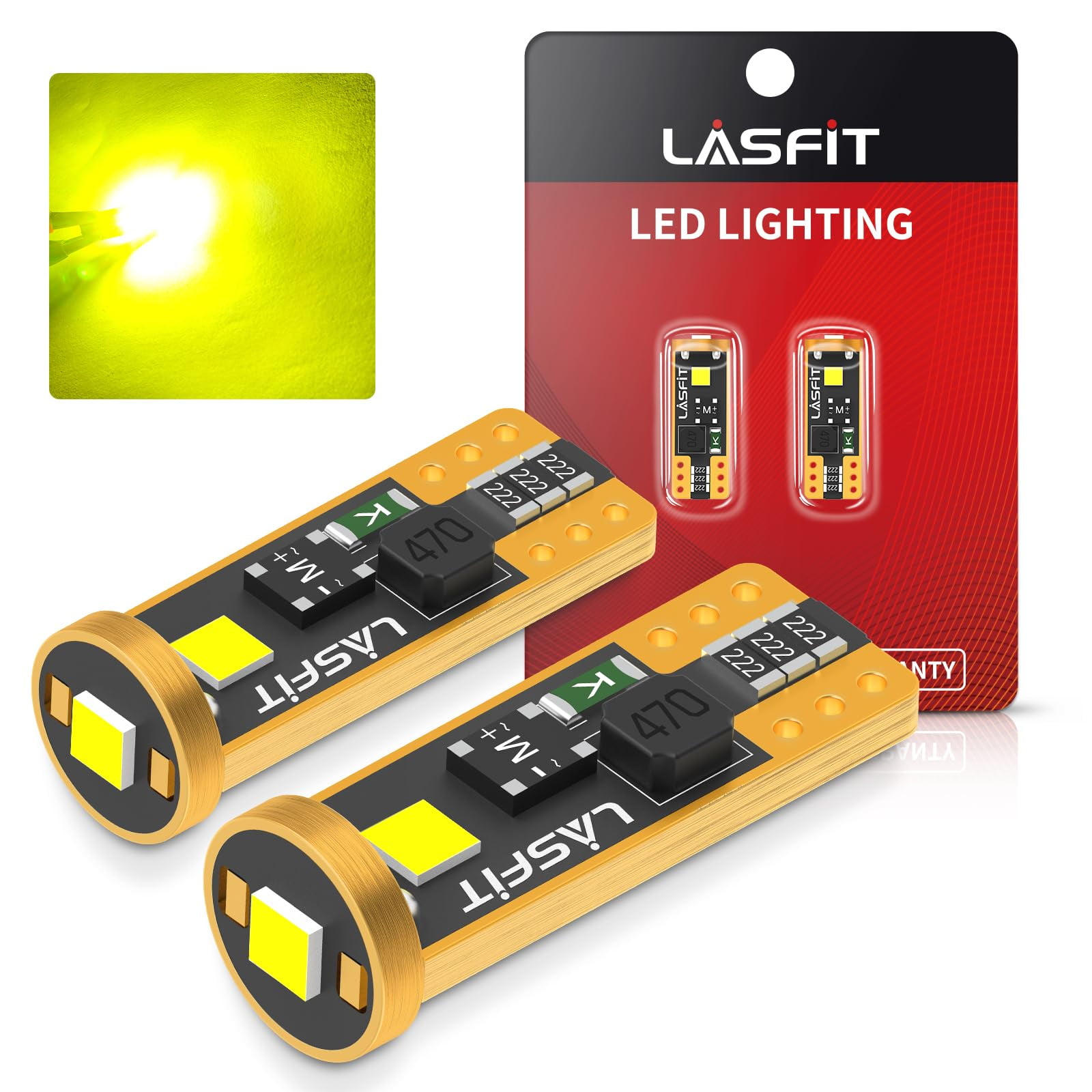 LASFIT194 LED Bulb, Extremely SSF20 Bright T10 168 2825 W5W Wedge 3030 ...