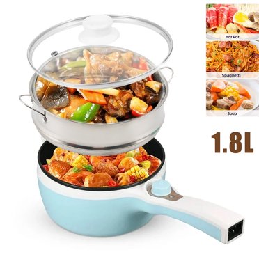 Electric Cooker,With Dual With Steamer/1.7l Ramen And Cooker Pot With ...