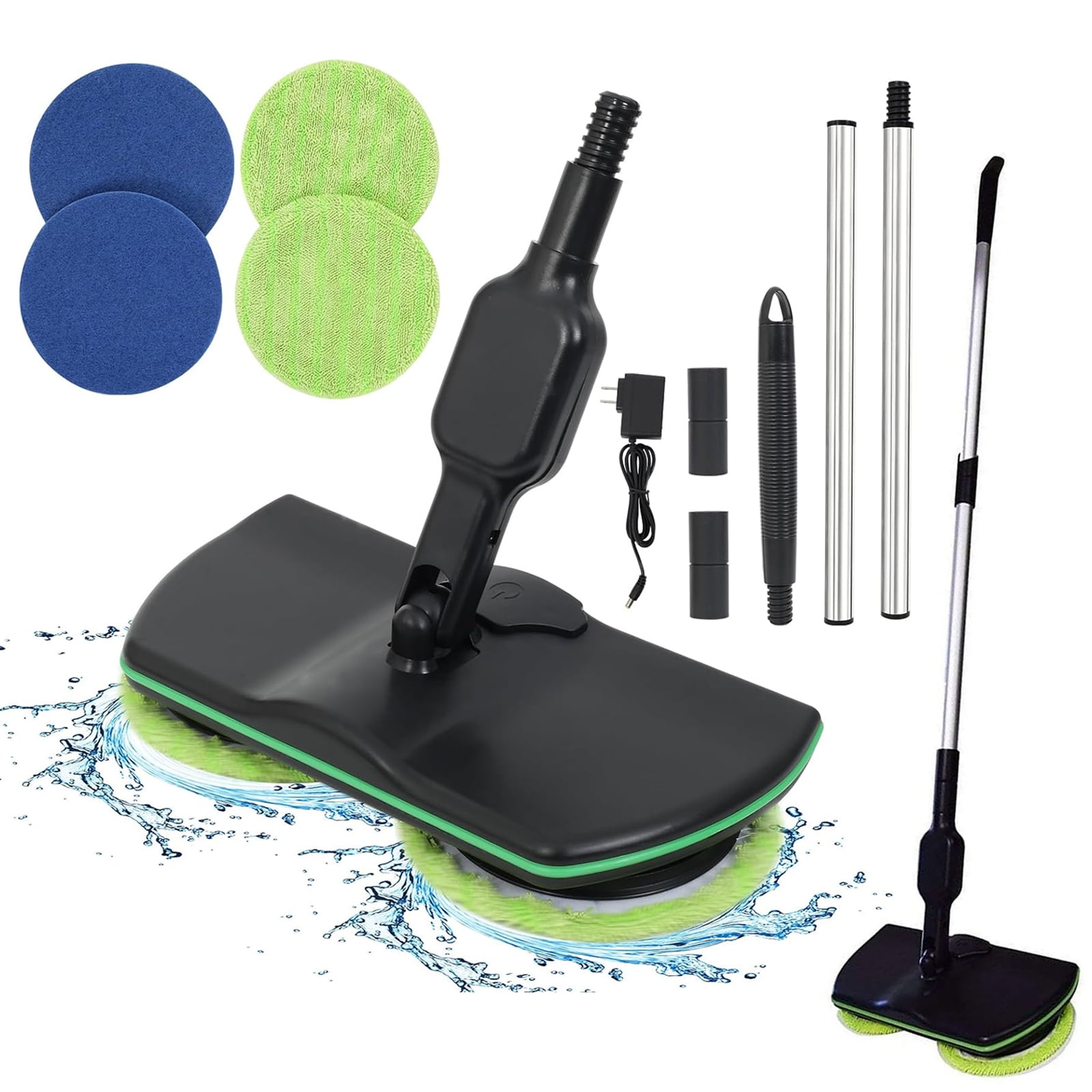 LASIEYO Electric Cordless Mop Floor Cleaning Spin Mop Polisher Scrubber ...