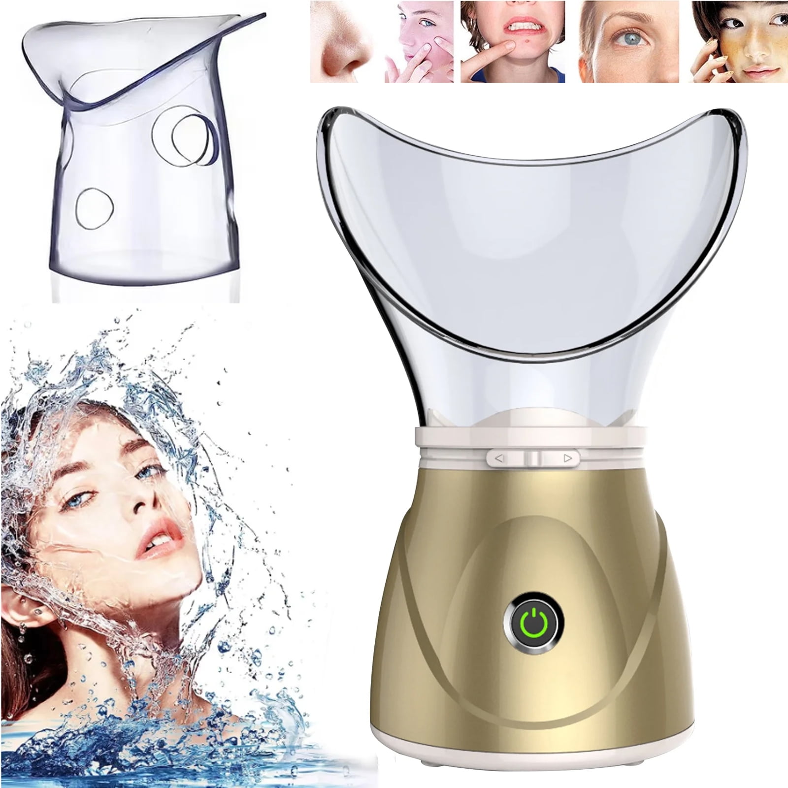 LASIEYO Facial Steamer, 110V Facial Steam Skin Clean Beauty Face Mist ...