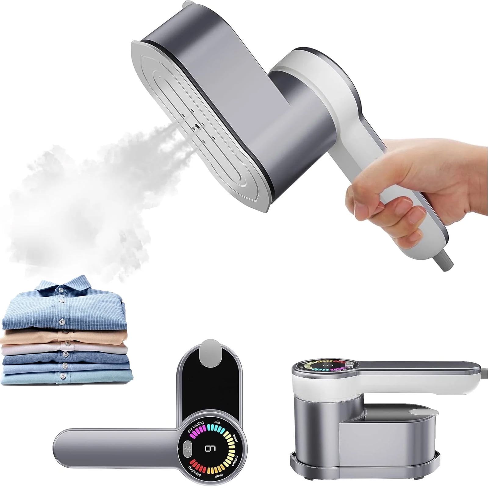 LASIEYO Electric Iron Steamer Handheld Travel Mini Garment Steamer ...