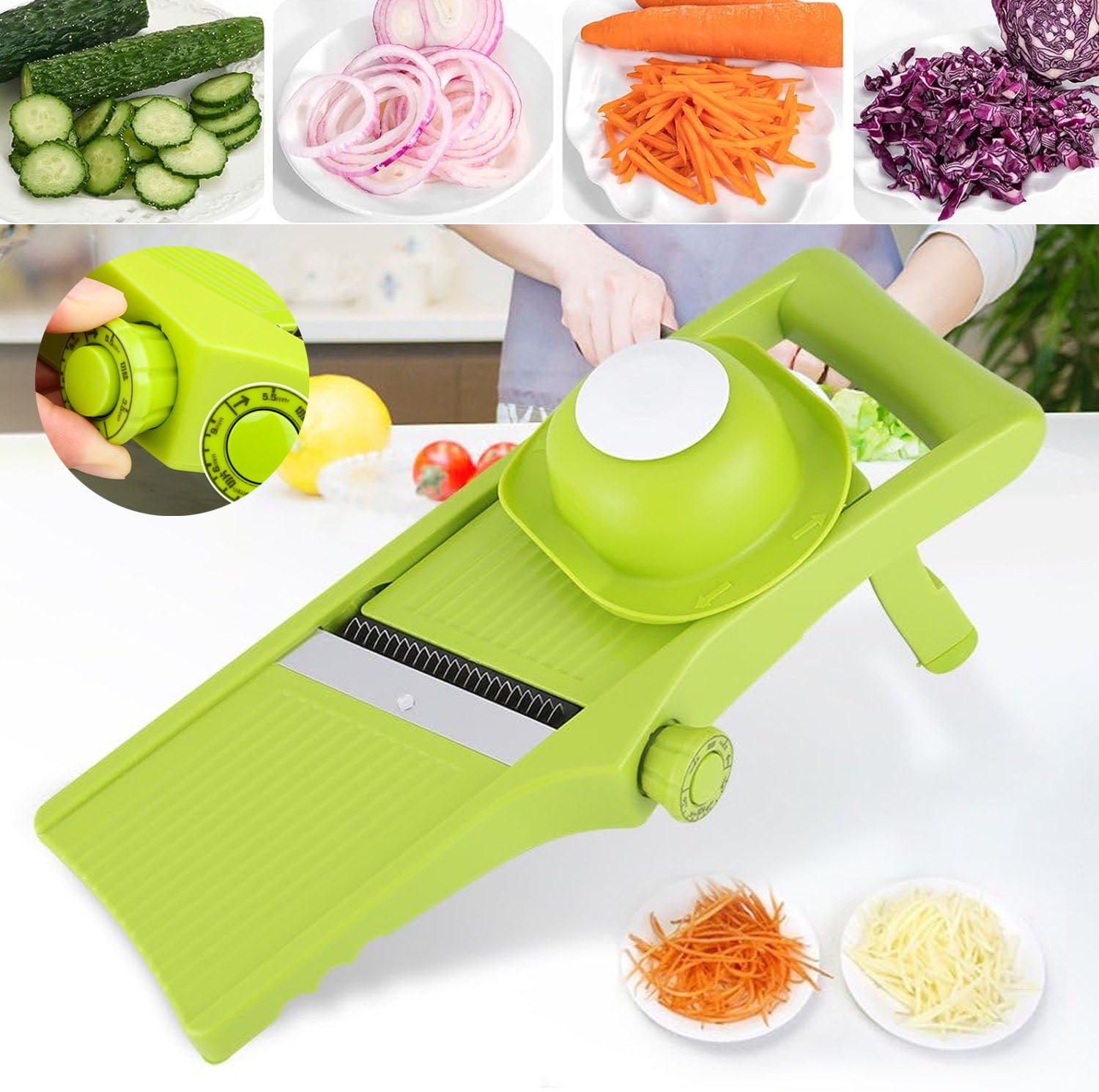 LASIEYO Stainless Steel Slicer Potato Waffle Fry Cutter with Hand ...