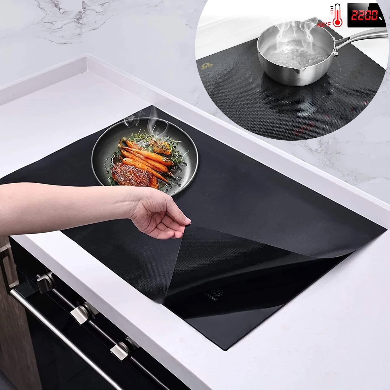 Induction Cooktop Protector Mat, Food-Grade Silicone Induction Cooktop ...
