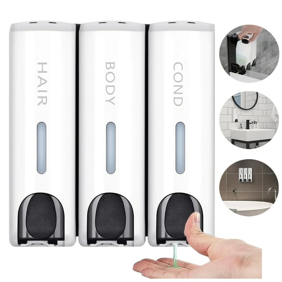 erfcxs Soap Dispenser Wall Mount Shampoo Shower Gel Storage Box ...