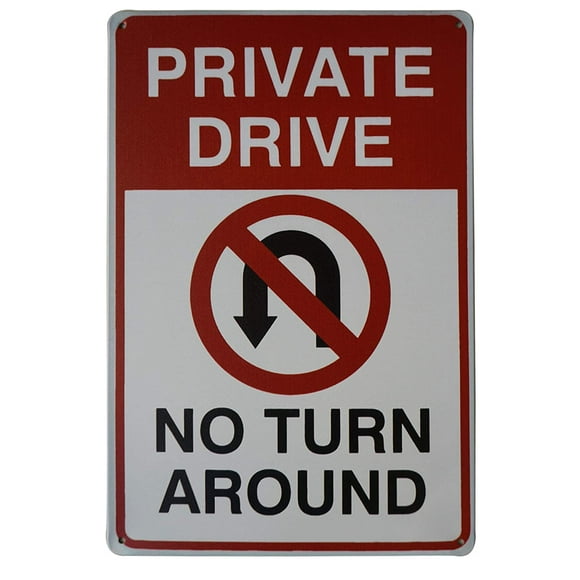 Private Driveway Turn Around Sign