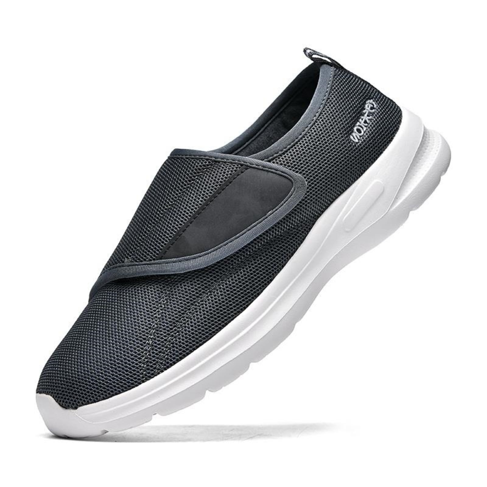 LASUDRAA Diabetic Adjustable Mens Shoes Lightweight Widen Sneakers for Swollen feet Gray Size 7. ...
