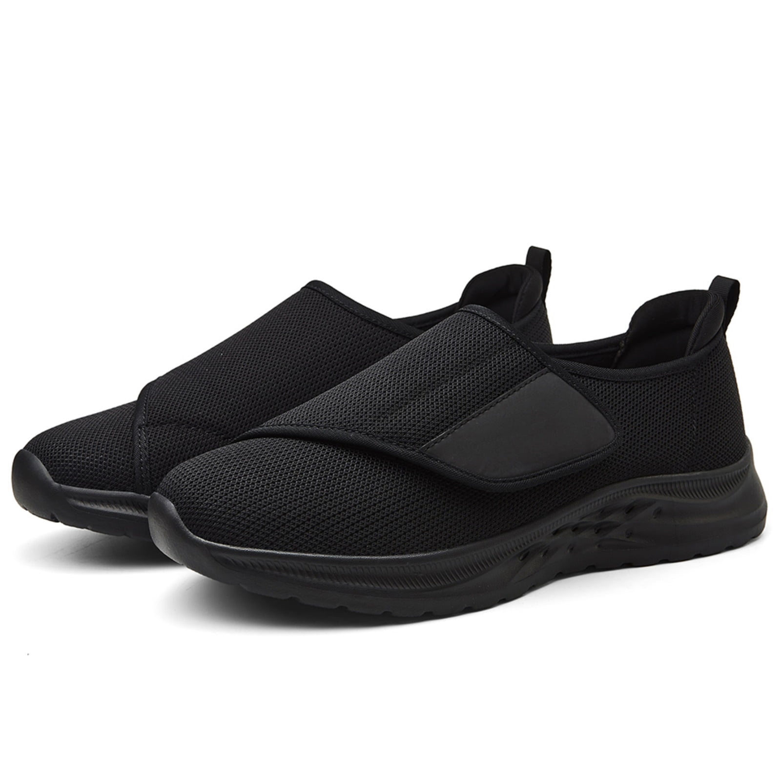 LASUDRAA Diabetic Adjustable Womens Shoes Lightweight Widen Velcro ...