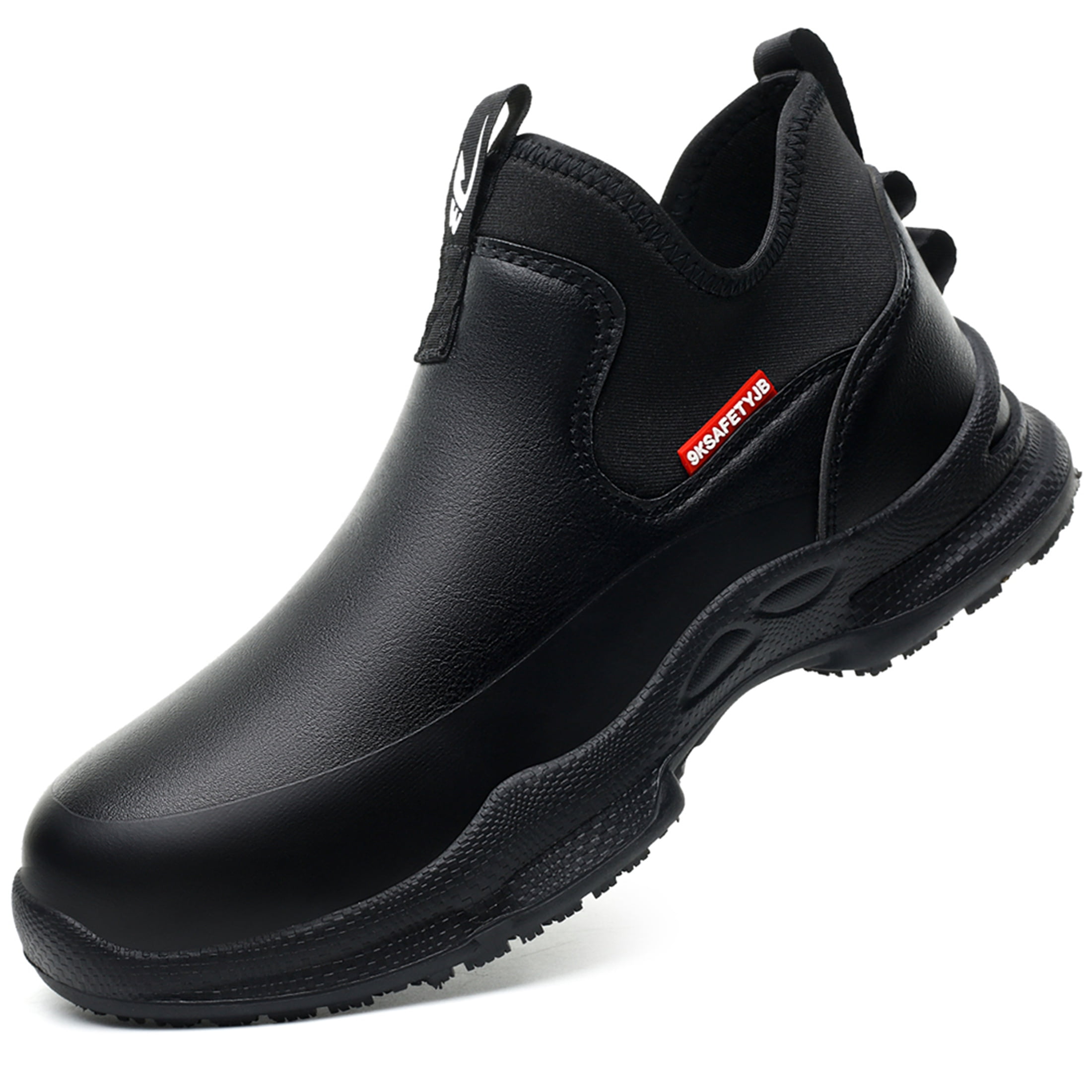 LASUDRAA Mens Black Chef Shoes Oil-Resistant Waterproof Slip-Resistant ...