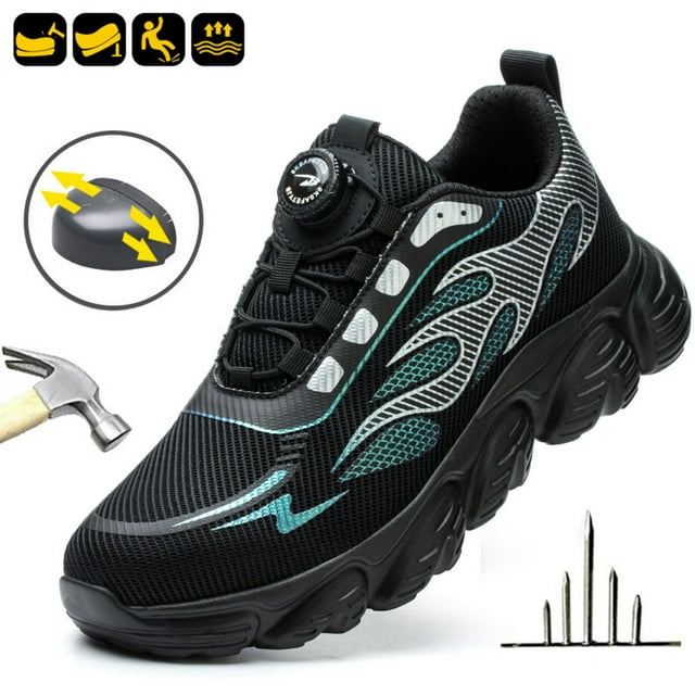 LASUDRAA Mens Steel Toe Safety Shoes Composite Protection Puncture Toe ...