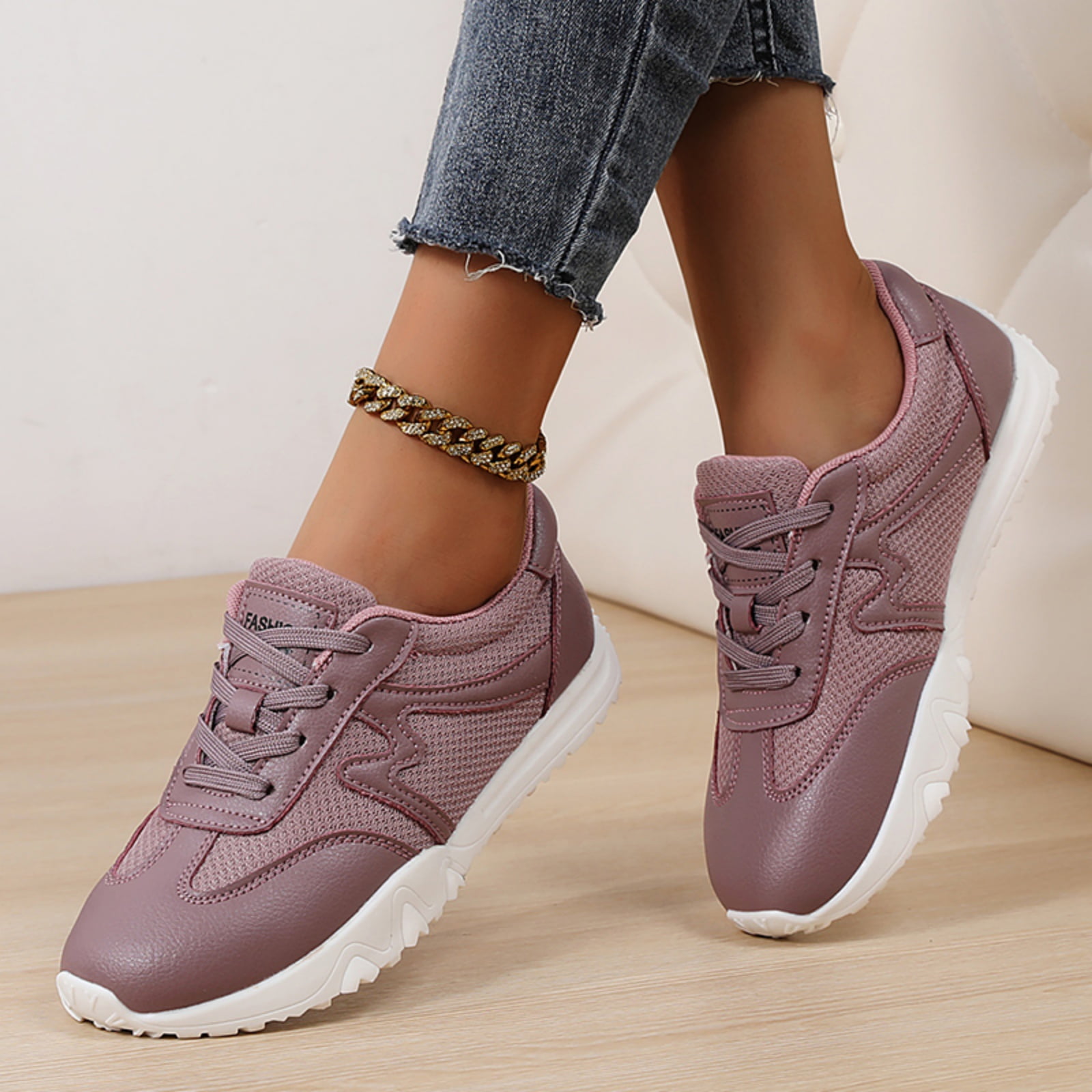 LASUDRAA Womens Shoes Lightweight Casual Comfy Breathable Outdoor Mesh ...