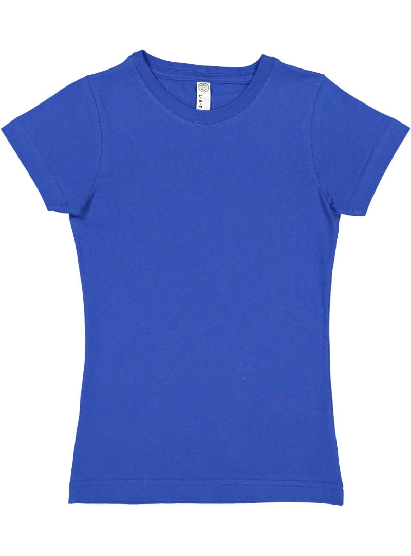 LAT 2616 Girls' Fine Jersey T-Shirt - Walmart.com