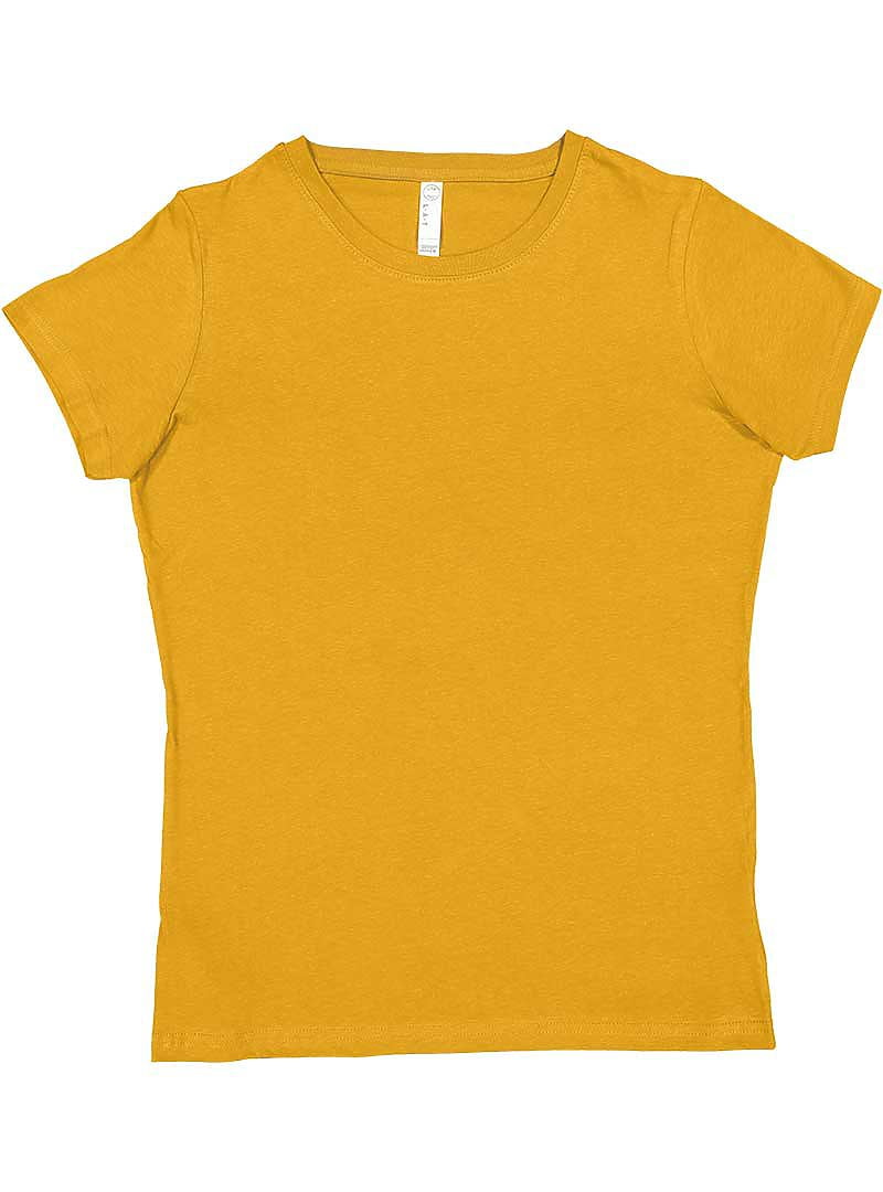 LAT B87238927 Women Fine Jersey T-Shirt, Mustard - 2XL - Walmart ...