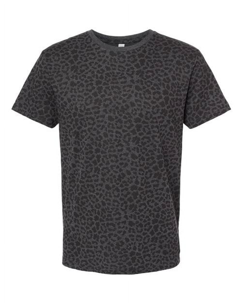 LAT Mens Fine Jersey Short Sleeve Tee (6901), Black Leopard, Large ...
