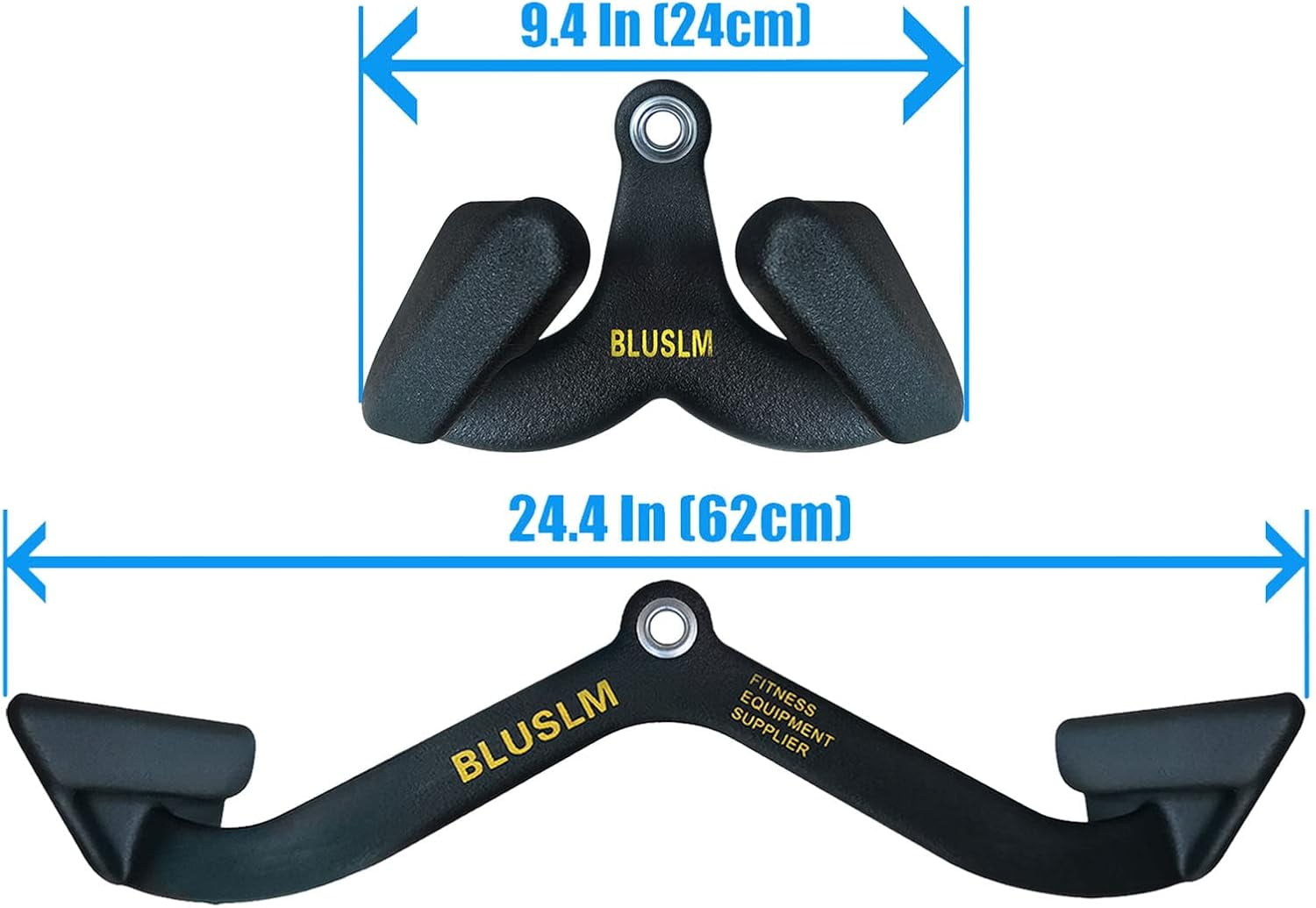 LAT Pull Down Bar for Cable Machine, 2-Piece T Bar Row Attachment Set ...