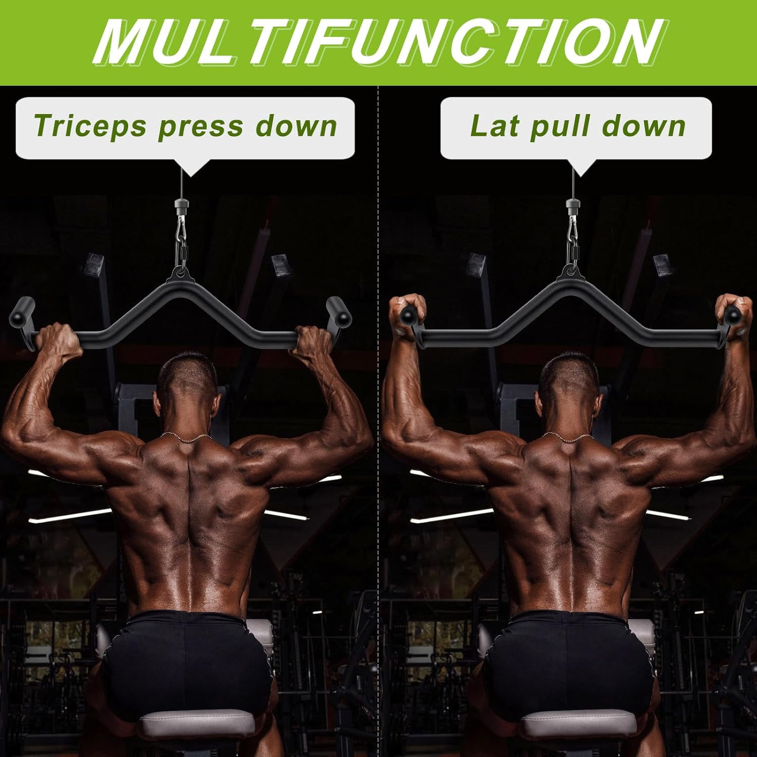 LAT Pull Down Bars Cable Machine Attachment - Walmart.com
