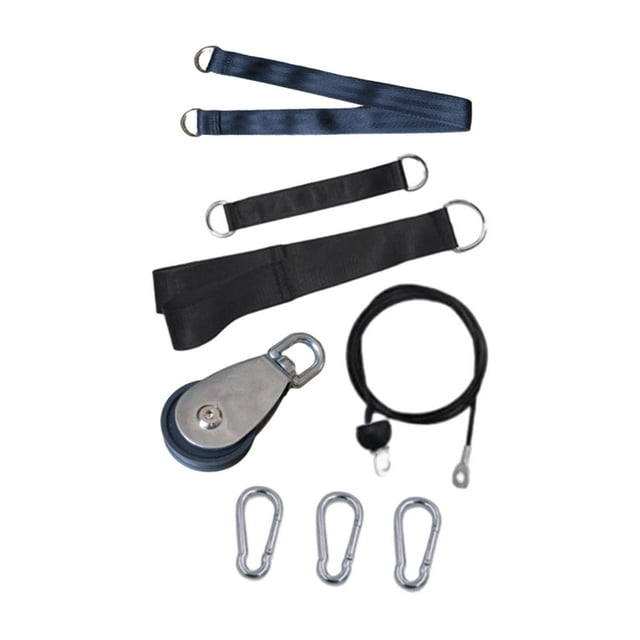 LAT Pull Down Pulley System Weight Pulley System with Straps Triceps ...