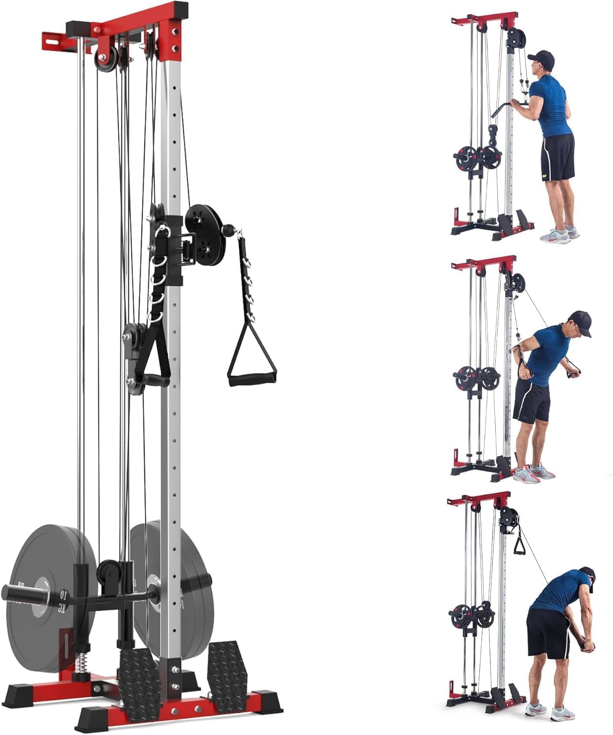 LAT Pull Down Machine - Wall-Mounted Cable Workout Machine 400Lbs ...