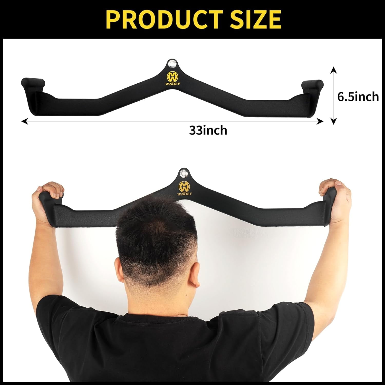 LAT Pulldown Attachment, Back Tricep Bar Strength Training Handle Grips ...