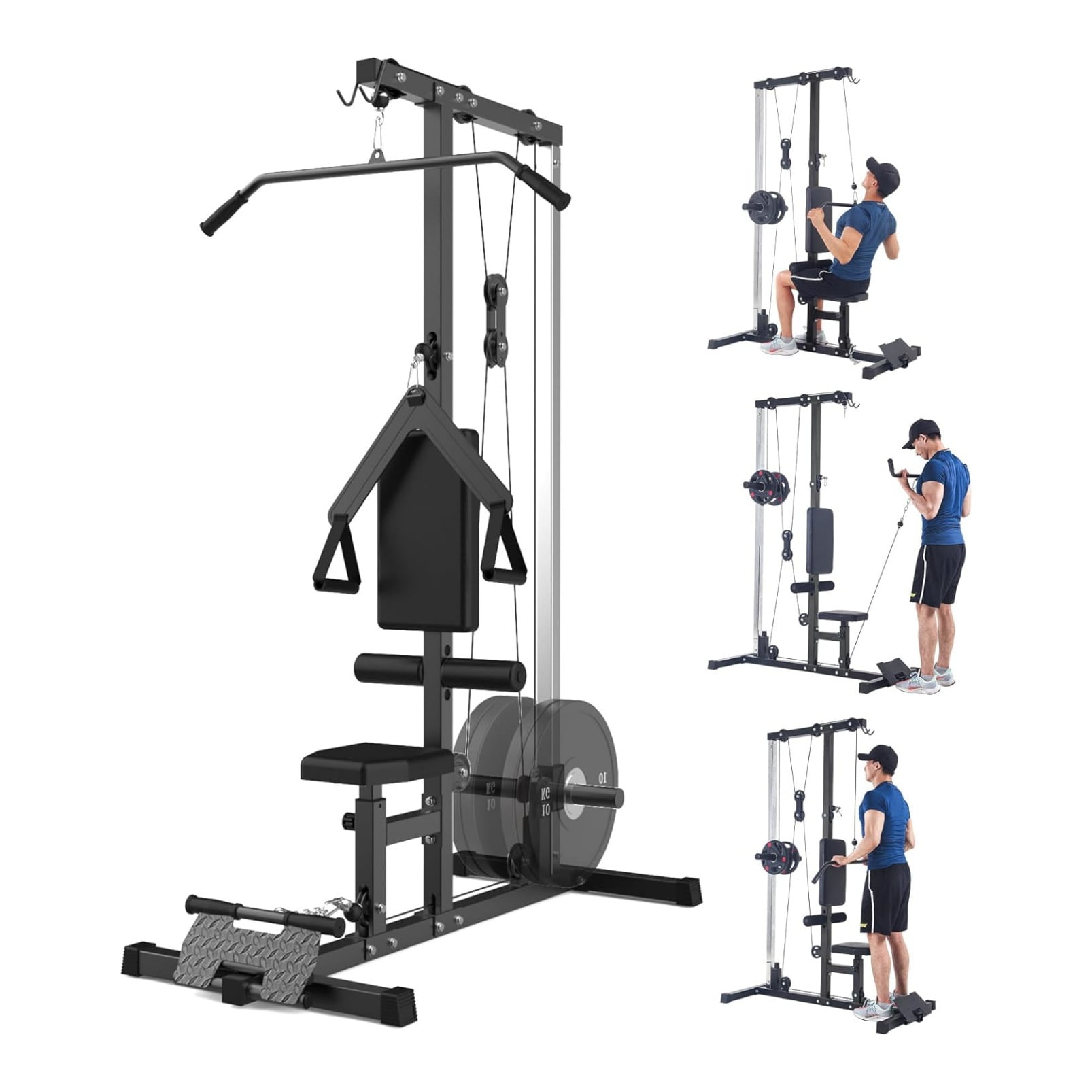 LAT Pulldown Machine, LAT Cable Machine with High and Low Pulley ...