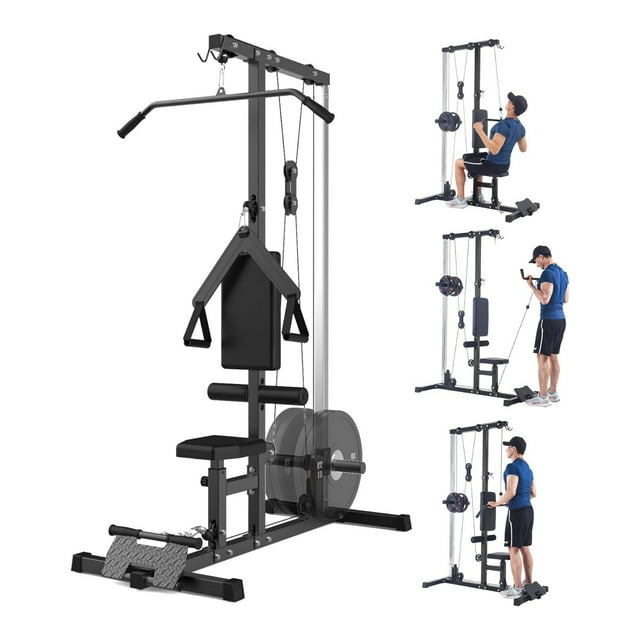 LAT Pulldown Machine, LAT Cable Machine with High and Low Pulley ...