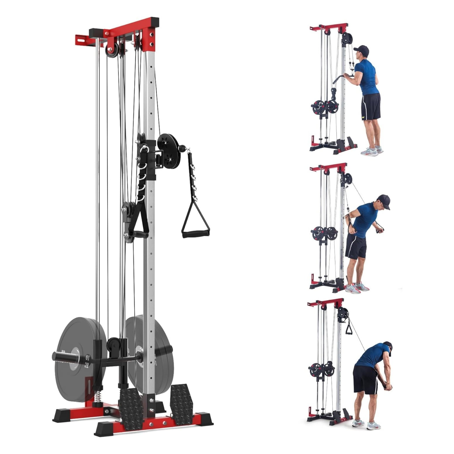 LAT Pulldown Machine, LAT Cable Machine with High and Low Pulley ...