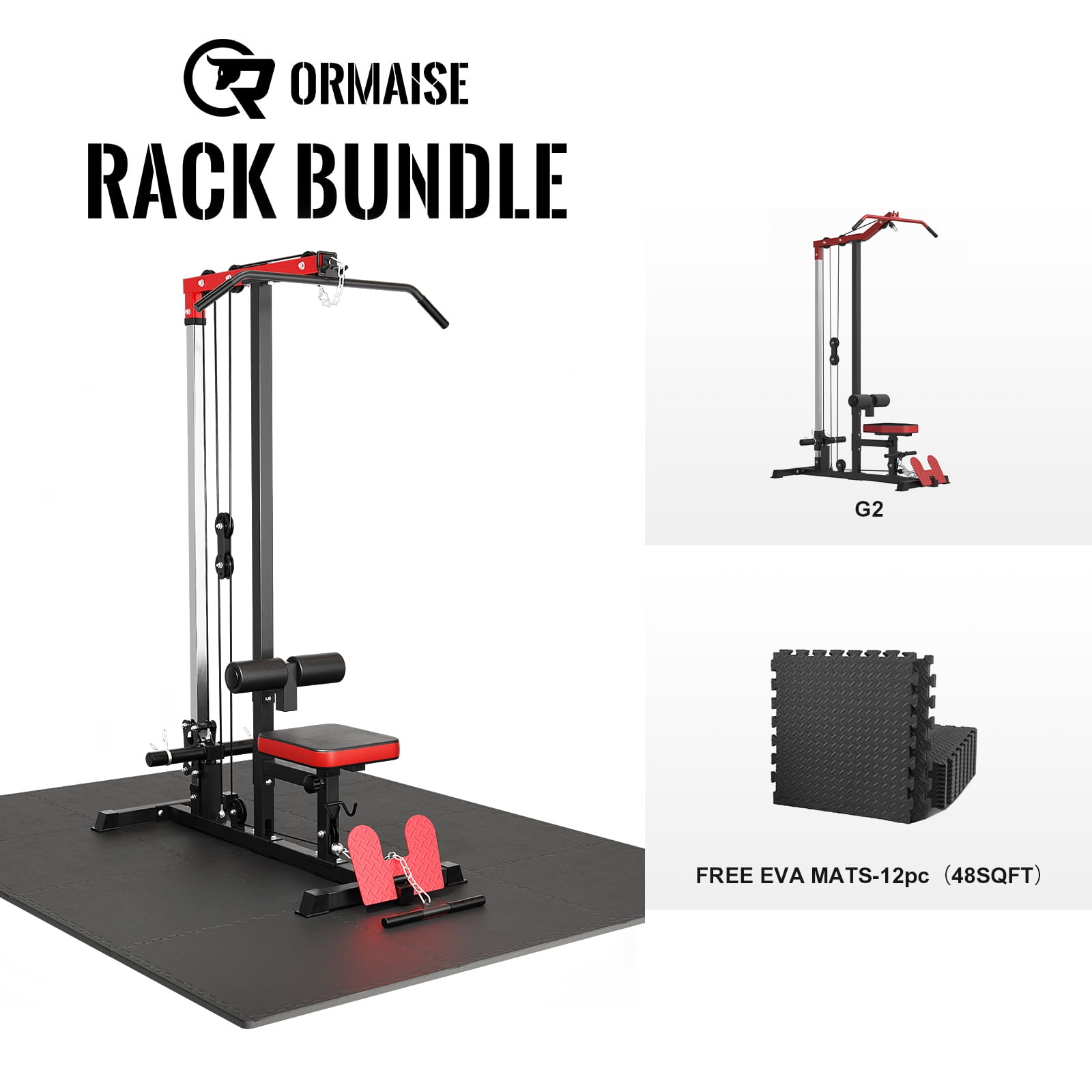 LAT Tower, LAT Pull Down and LAT Row Cable Machine with Flip-Up ...